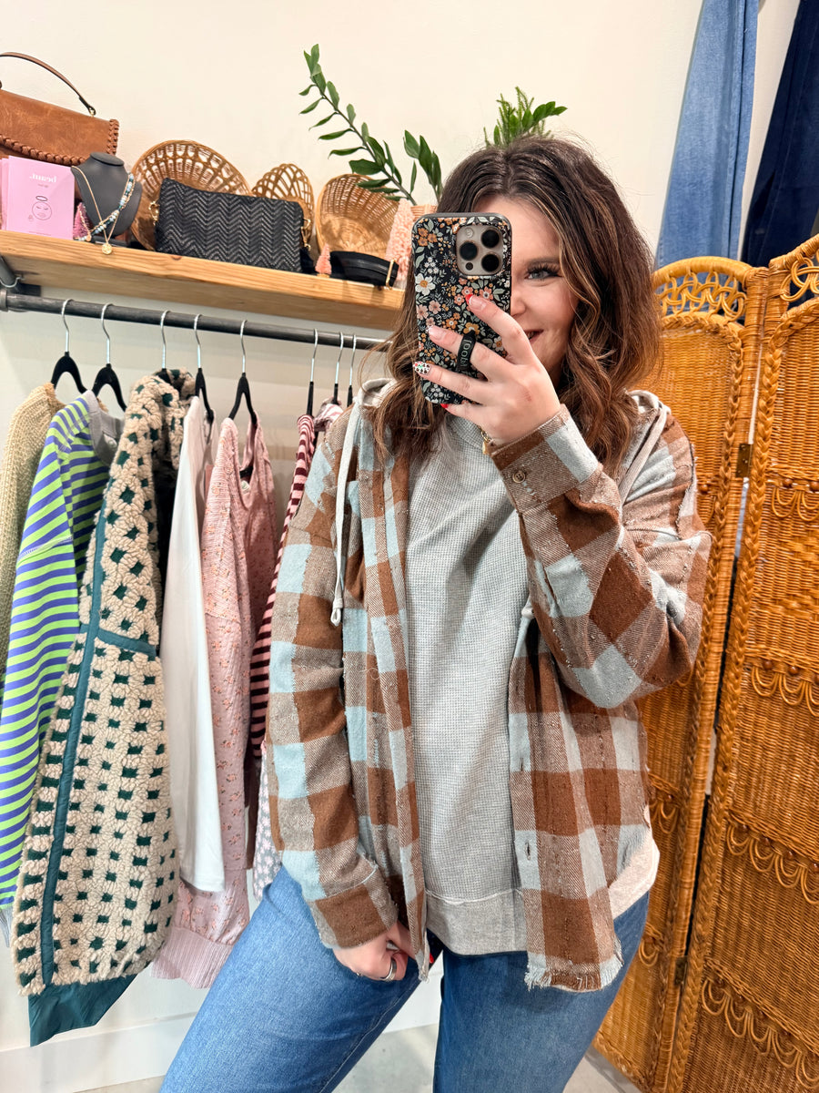 Cozy Plaid Shacket – Vintage Pearl Apparel